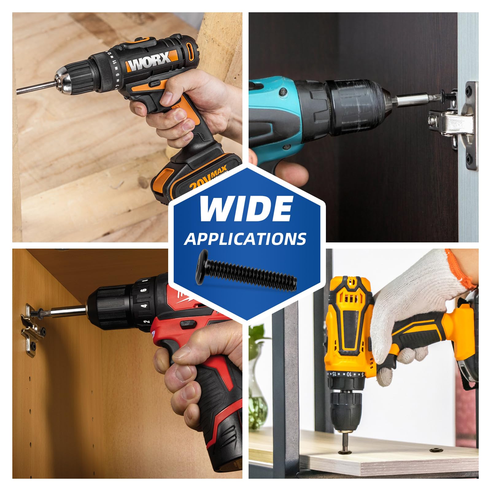 Snapklik.com : Bykonh M6 X 12mm Flat Head Socket Head Screws ...