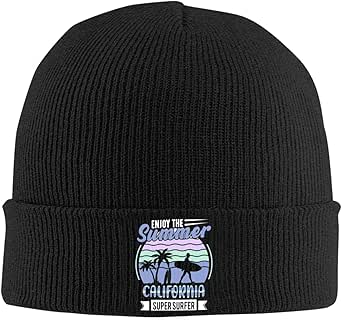 Amazon.com: Enjoy The Summer California Super Surfer Beanie for Men ...