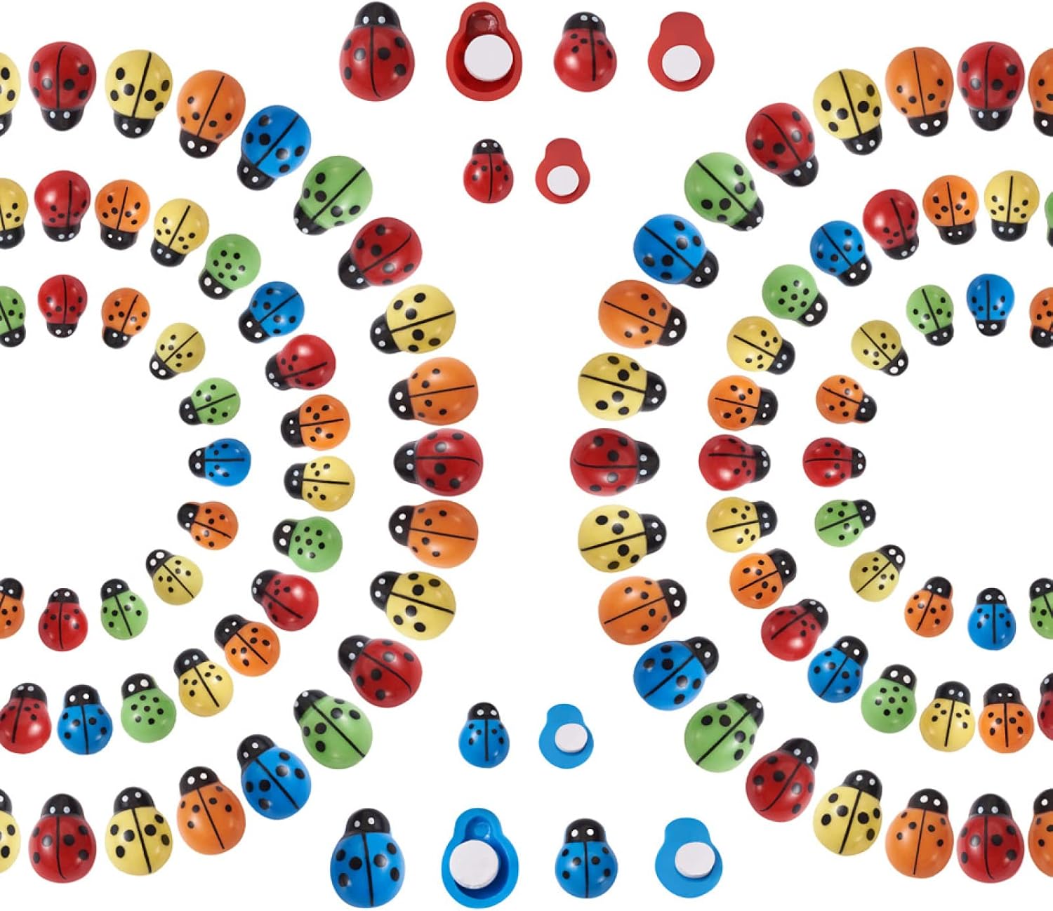 Amazon.com: Spritewelry 150pcs 3 Size Tiny Ladybug Flatback Self ...