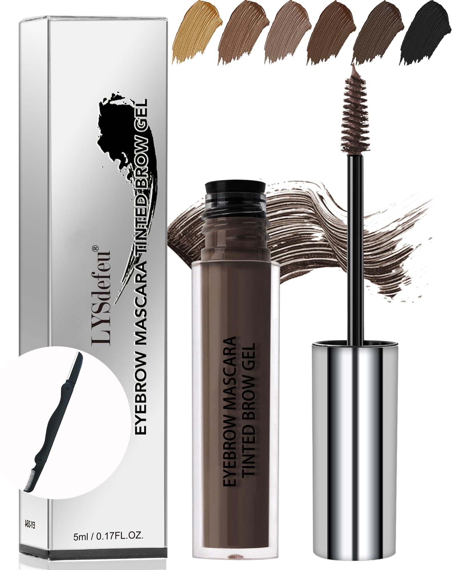 Amazon.com : Waterproof Tinted Brow Gel-Long Lasting Smudge-Proof ...