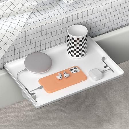 Amazon.com: KIWIFOTOS Bedside Shelf for Bed Bedside Storage Rack ...