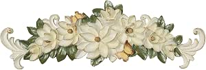 Amazon.com: Sweet Magnolia Flower Wall Art Topper | Handpainted Creamy ...