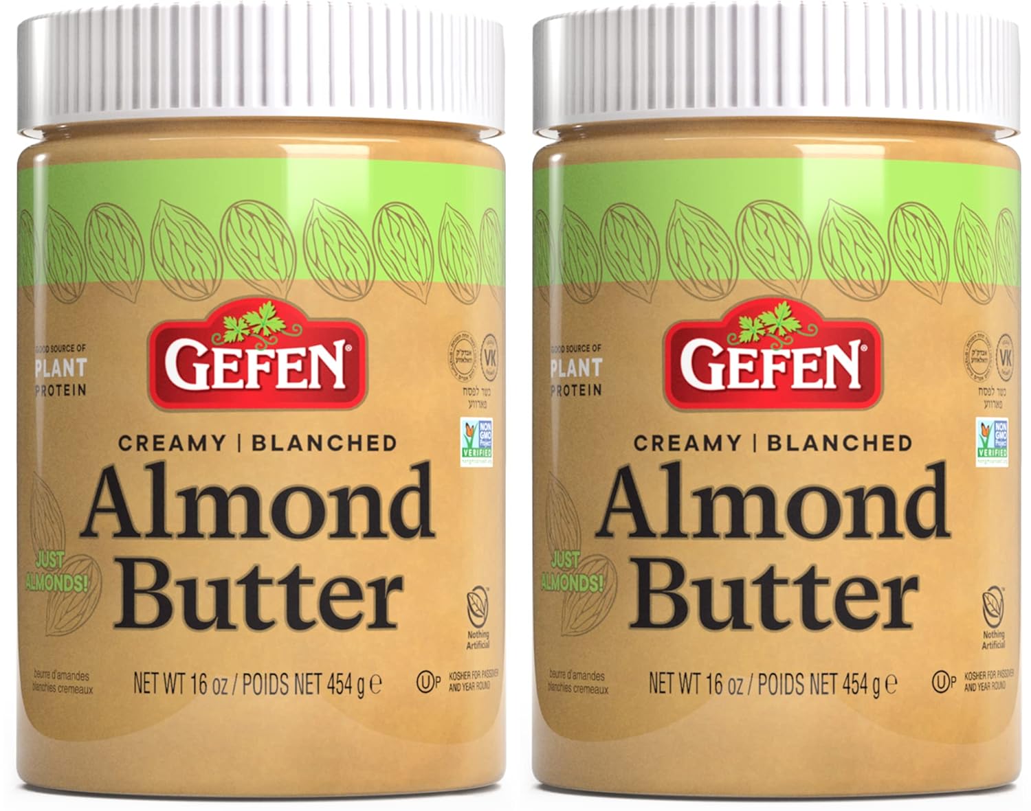Amazon.com : Gefen Pure Blanched Almond Butter, 16oz (2 Pack) | Non GMO ...