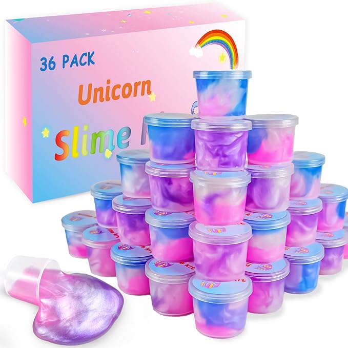 Amazon.com: 36 Packs Unicorn Slime Kit, Unicorn Party Favors for Kids ...