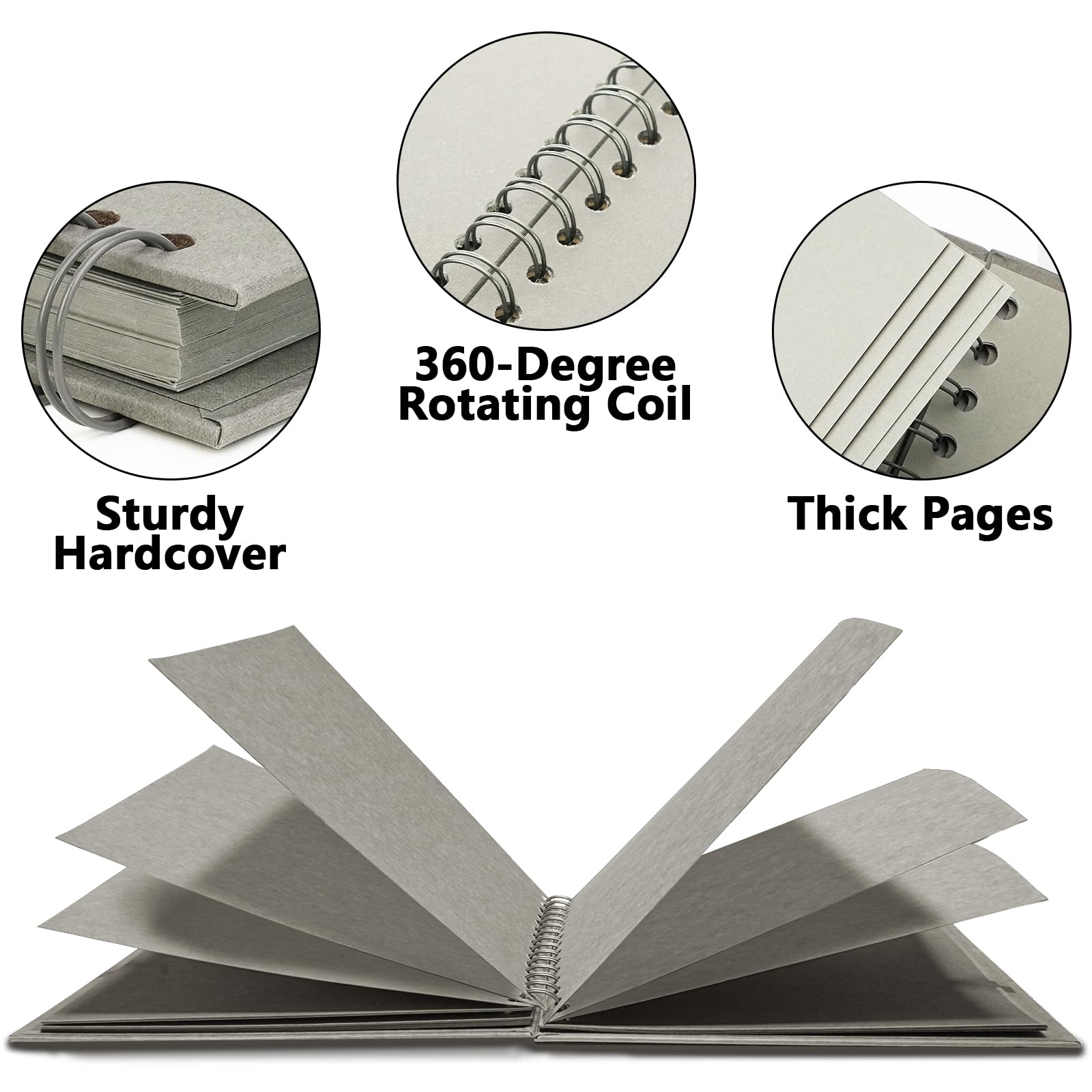 Vienrose 28 x 20.5 cm Scrapbook 40 Pages Photo Album, Hard Cover Kraft ...