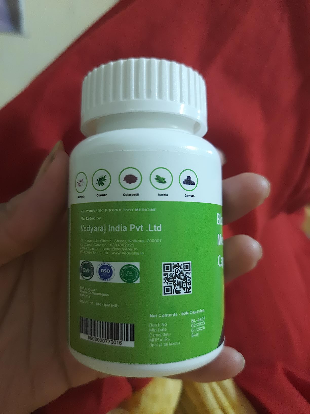 Buy Shree Vedyaraj - Veddia | 1 bottle of 60 Diabetes Care Capsules ...