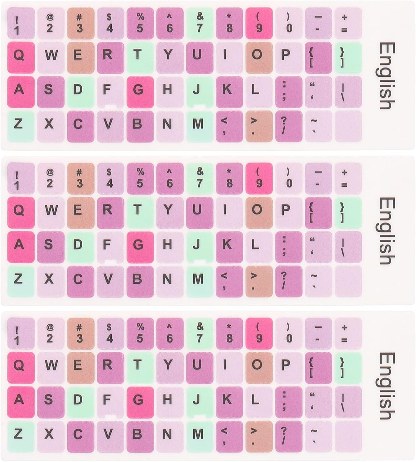 Amazon.com: PATIKIL 3Pcs Universal English Keyboard Stickers ...