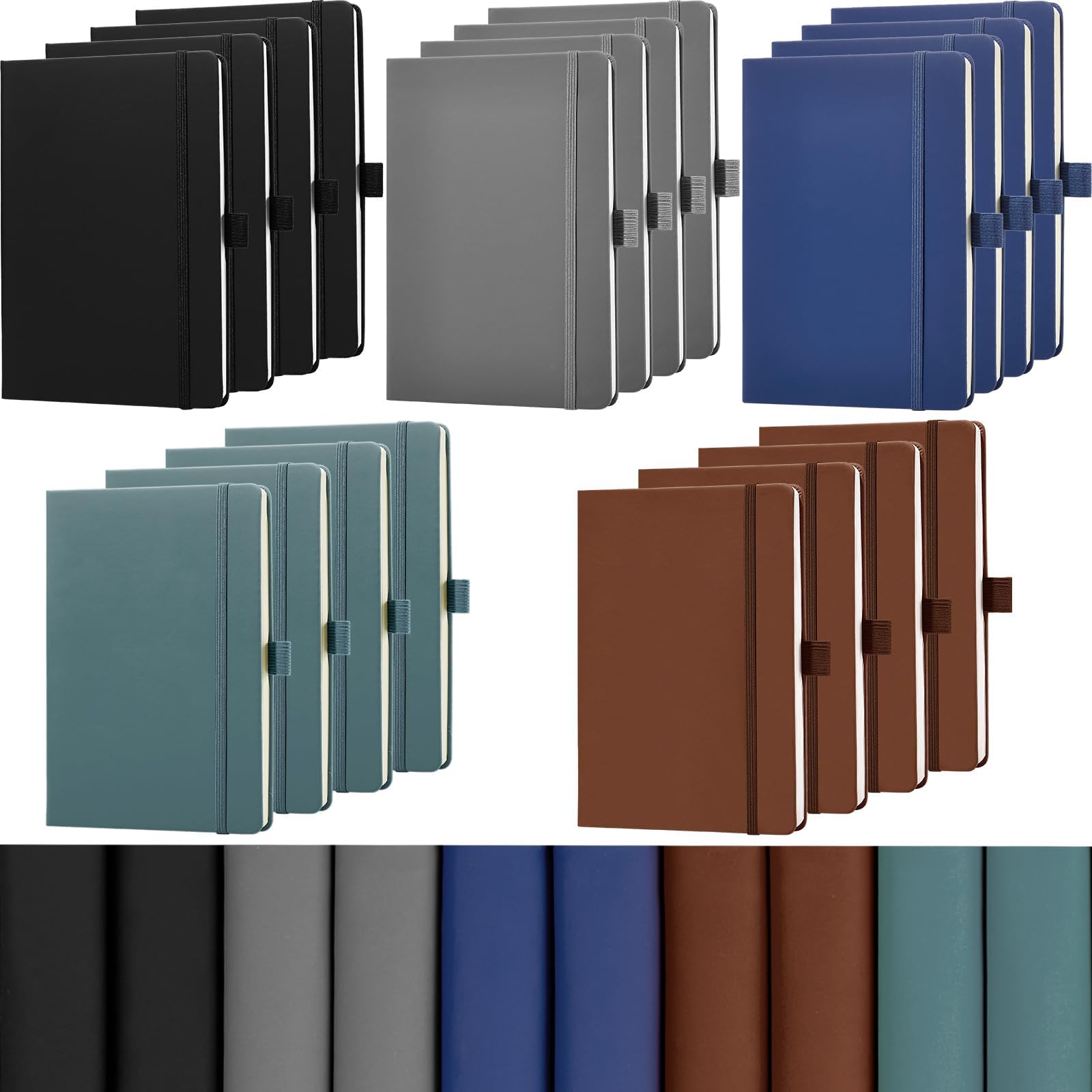 Amazon.com : 20 Pack Pocket Notebook Journals 3.7" x 5.7" Hardcover ...