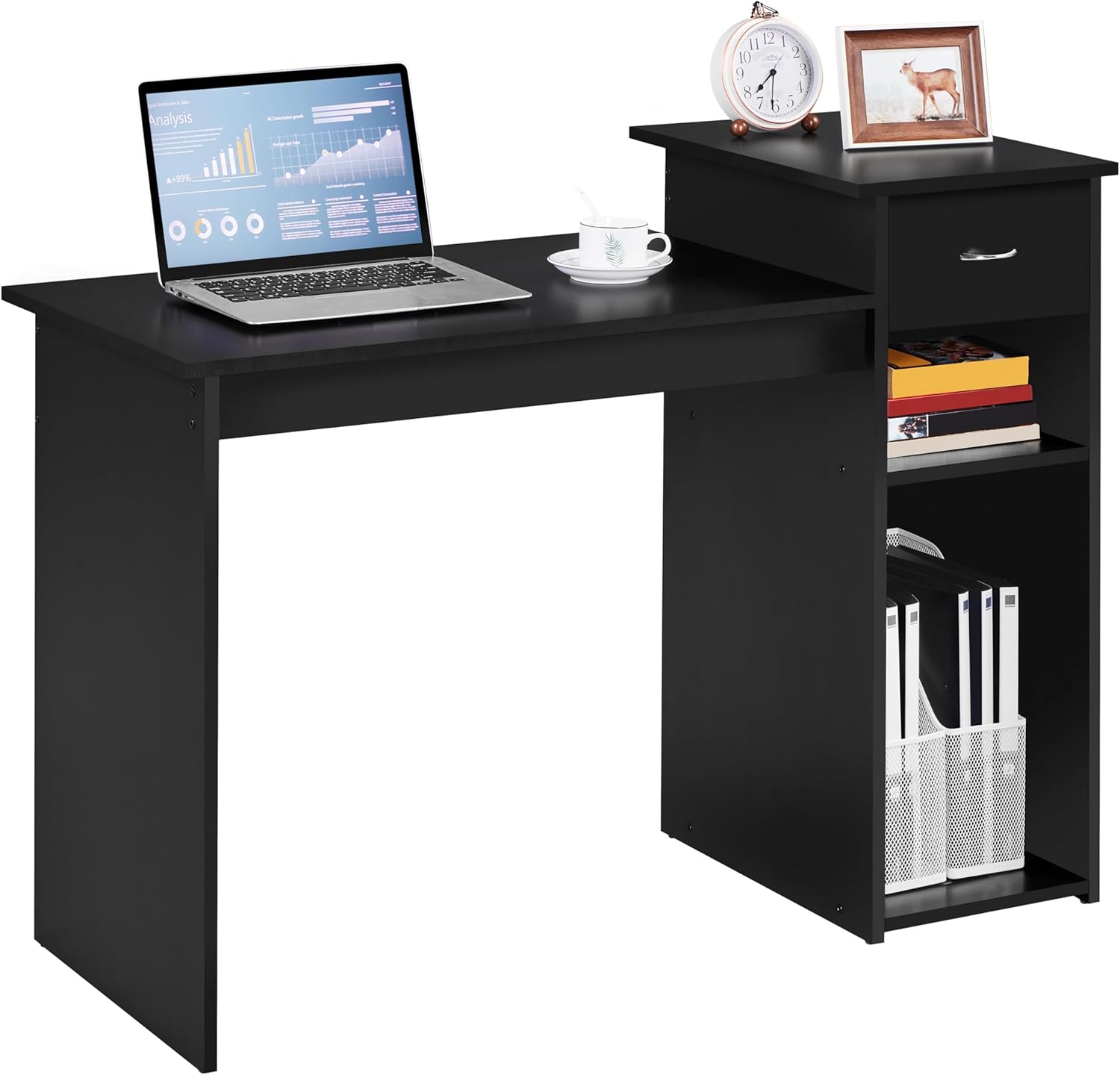 Yaheetech Home Office Small Computer Desk with Drawer for Living Room ...
