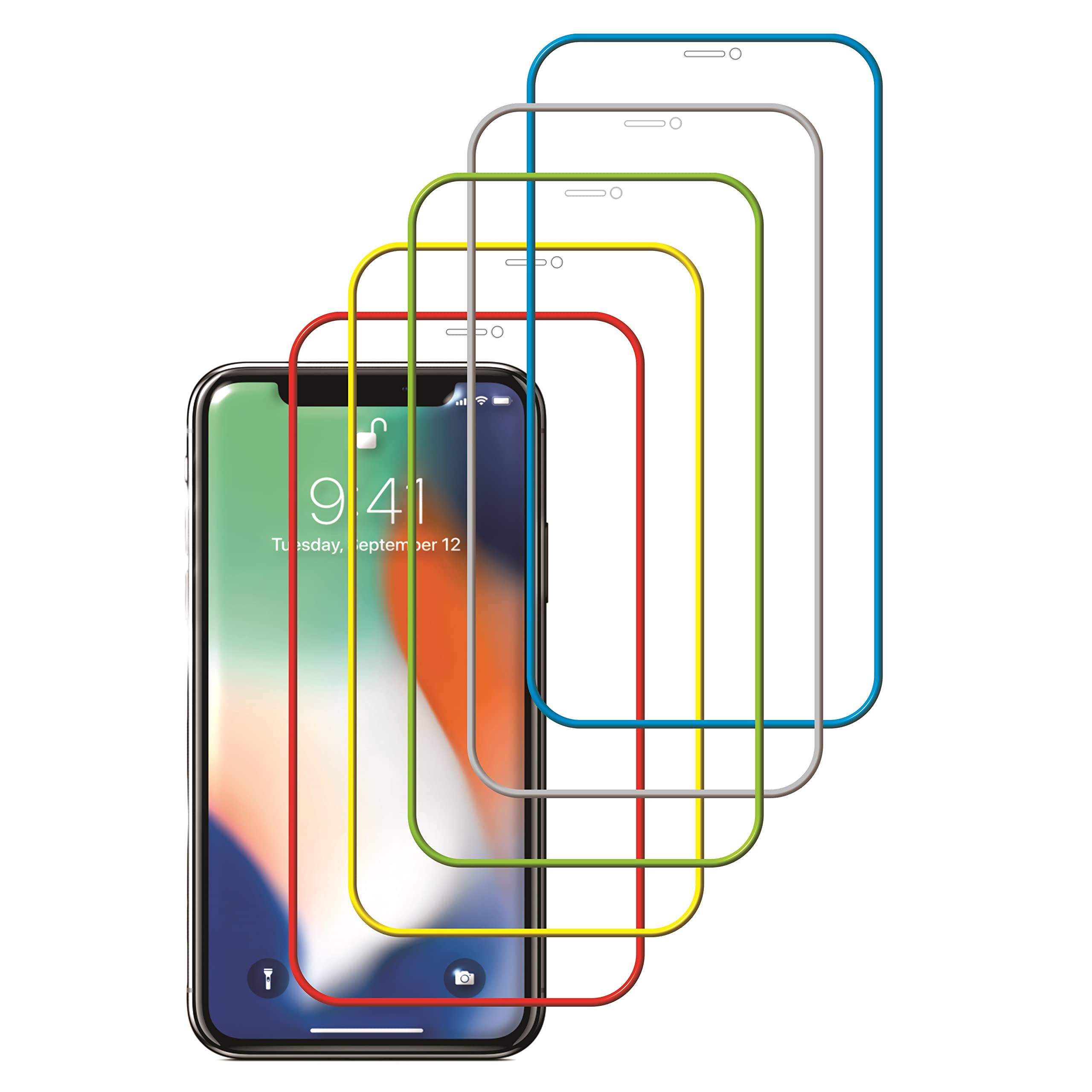 STP Feel® [5 Pack] Radium Glow Luminous Tempered Glass For iPhone 14 ...