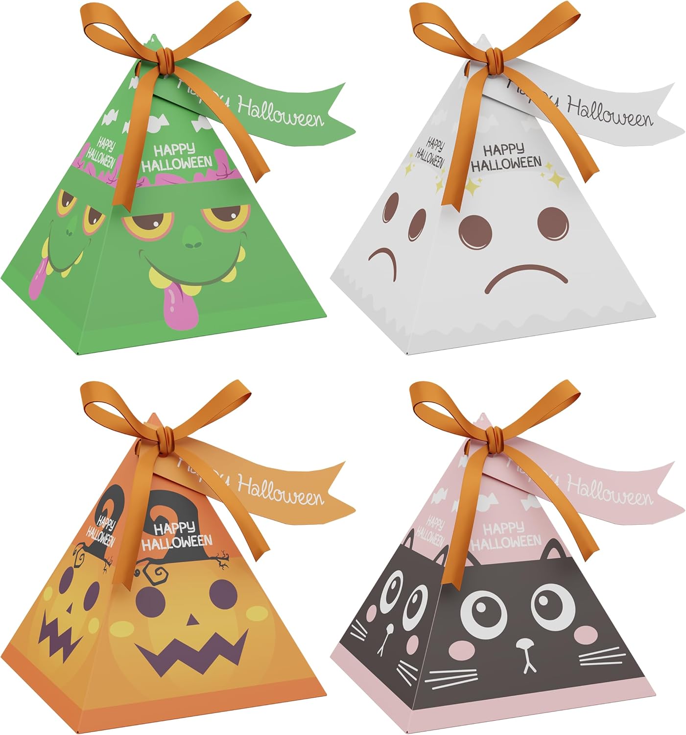Amazon.com: Giphtkom 24PCS Cute Halloween Candy Boxes for Trick or ...