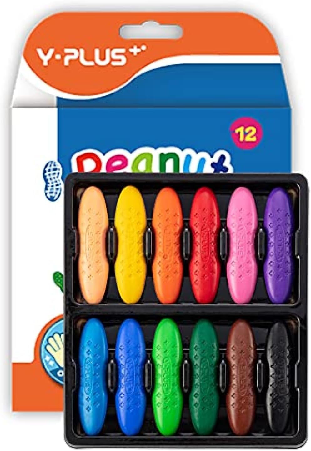 Amazon.com: Lebze Jumbo Crayons for Toddlers, 16 Colors Non Toxic ...