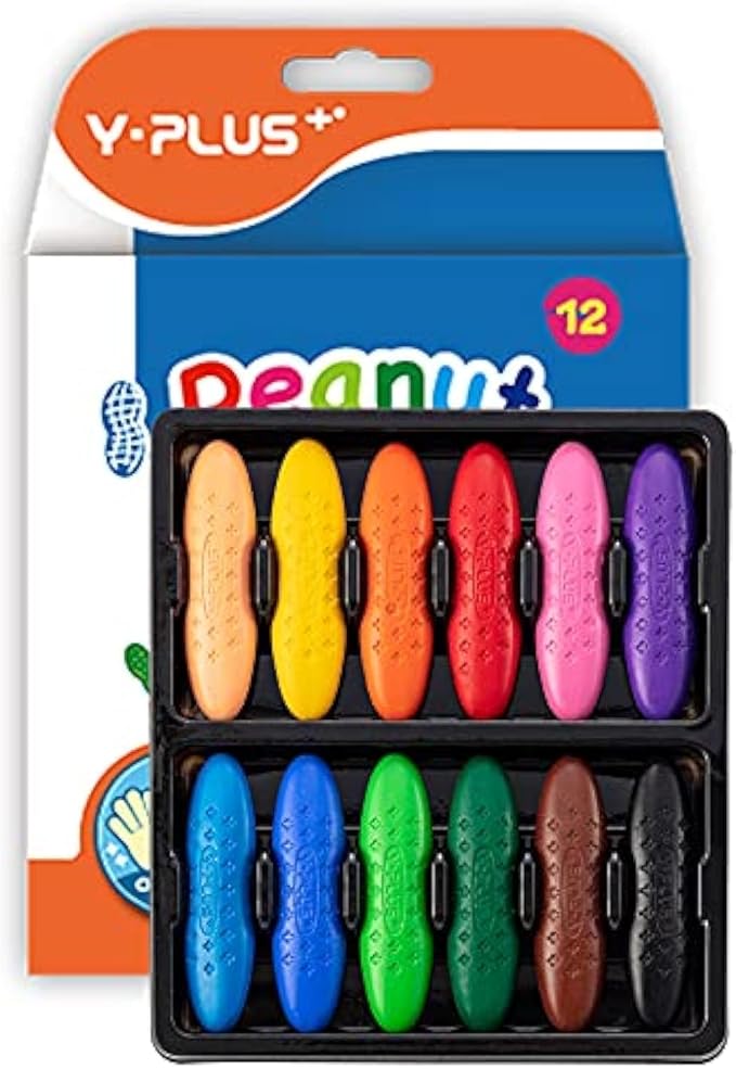 Crayola Crayons 24 Count YPLUS Peanut Crayons - 12 Super Washable ...