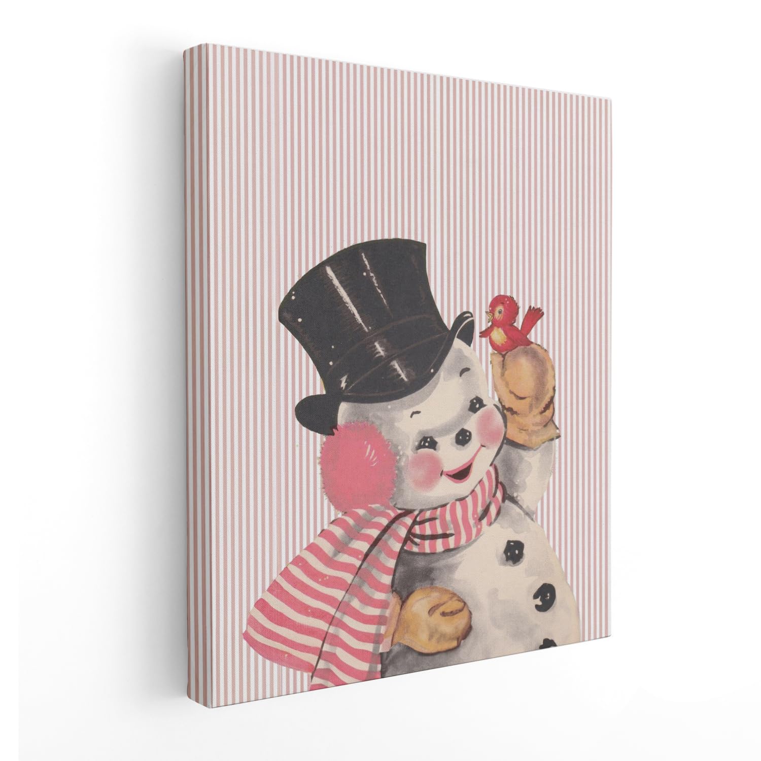 Amazon.com: Snowman Wall Decor, Pink Christmas Wall Decor, Retro ...