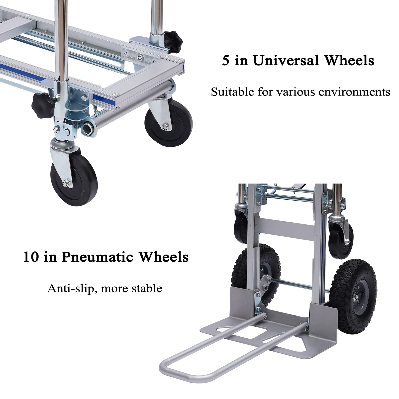 Snapklik.com : Convertible Hand Truck, 3-in-1 Industrial Aluminum Heavy ...
