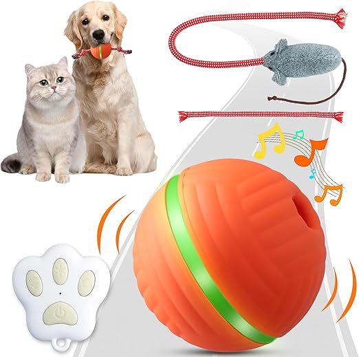 Amazon.com : Interactive Dog Ball Moves on Its Own, Remote Control ...