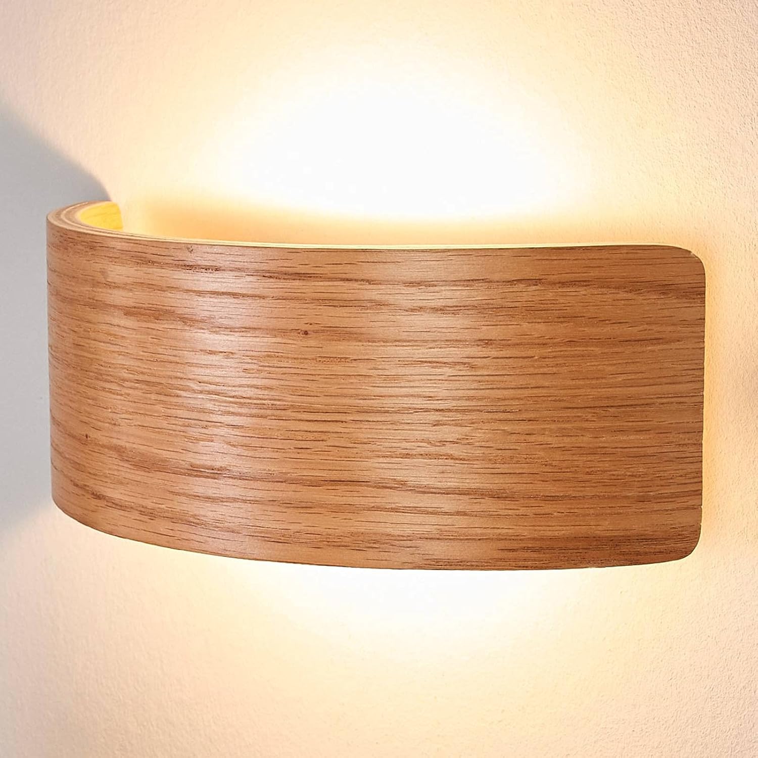 Lindby LED Wandleuchte, Wandlampe Innen 'Rafailia' (Modern) aus Holz u ...