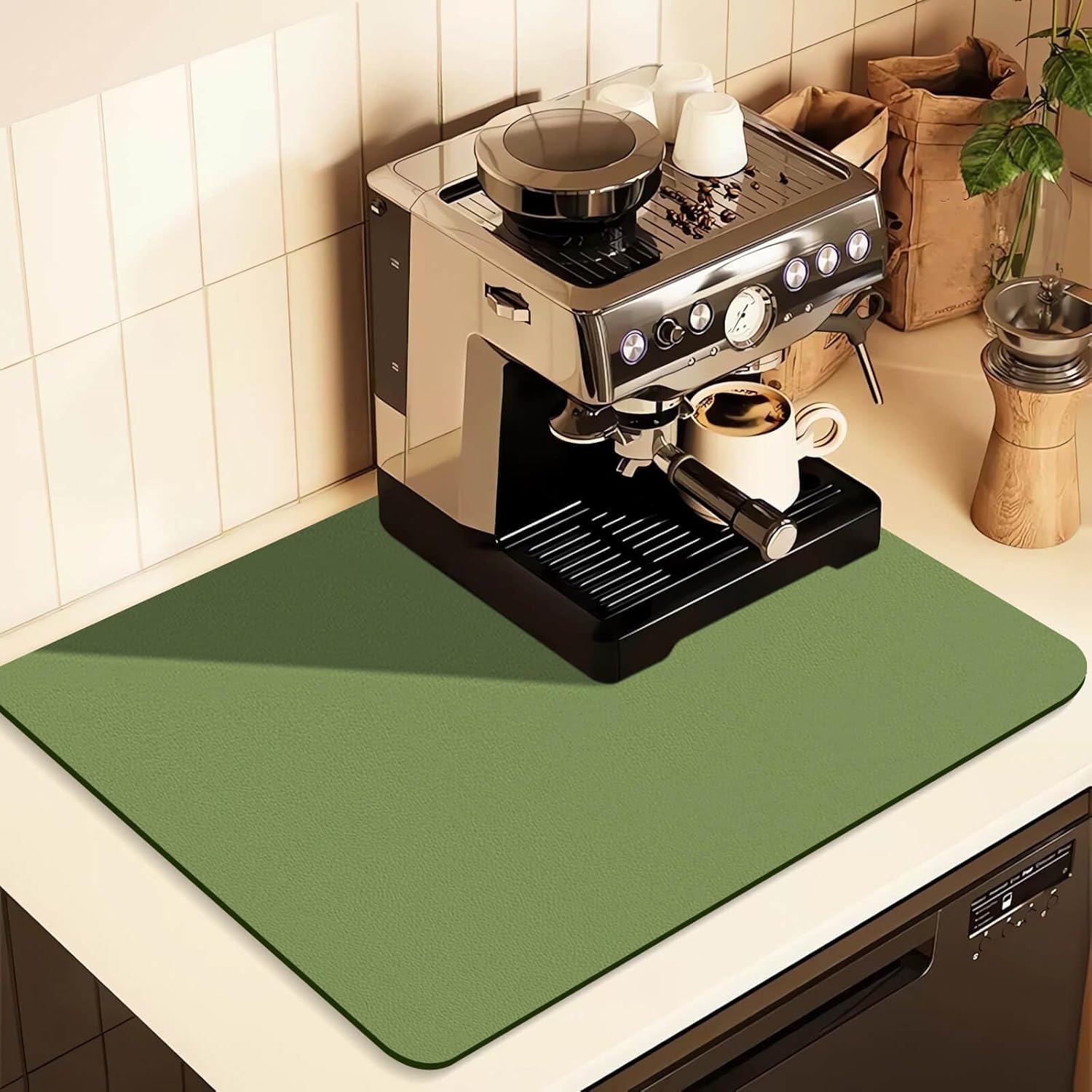 Amazon.com: Coffee Mat for Countertops ,Coffee Bar Accessories Fit ...