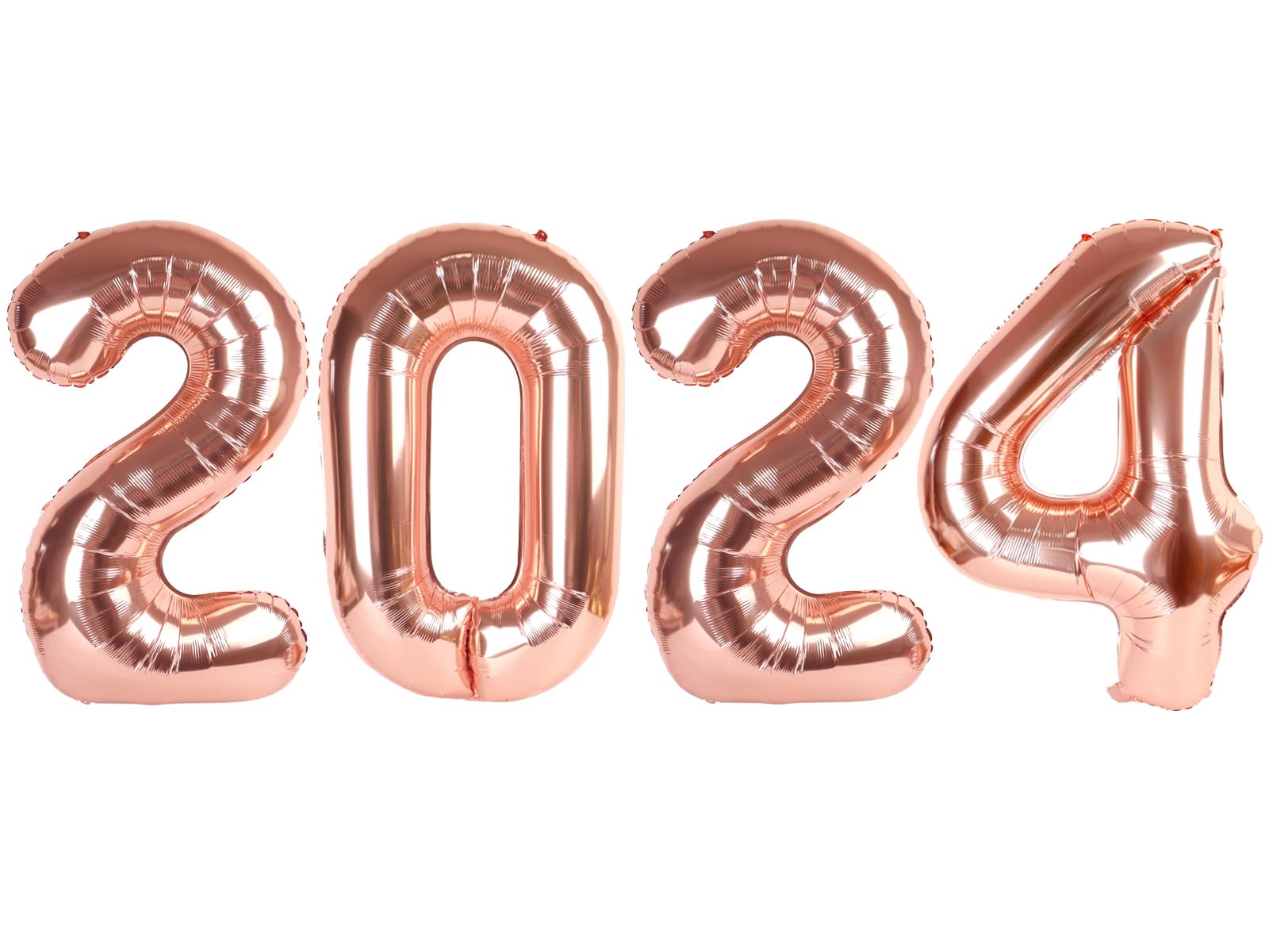 Snapklik.com : Rose Gold 2024 Balloon, Number Balloons 40 Inch, 2024 ...