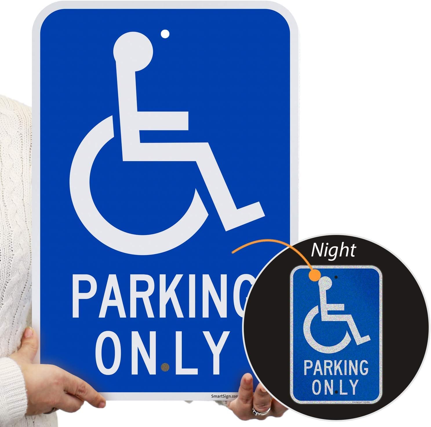 Amazon.com : California Disabled Parking Sign R100B, 24"x24" 0.063 ...