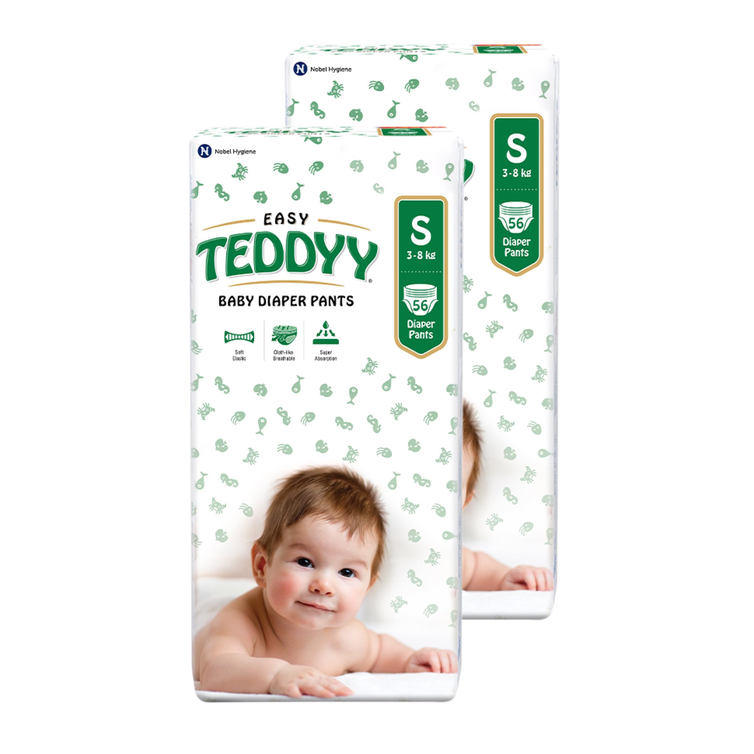 Buy TEDDYY Baby Easy Small Diaper Pants 112 Count (Pack of 2), 4-8 kgs ...