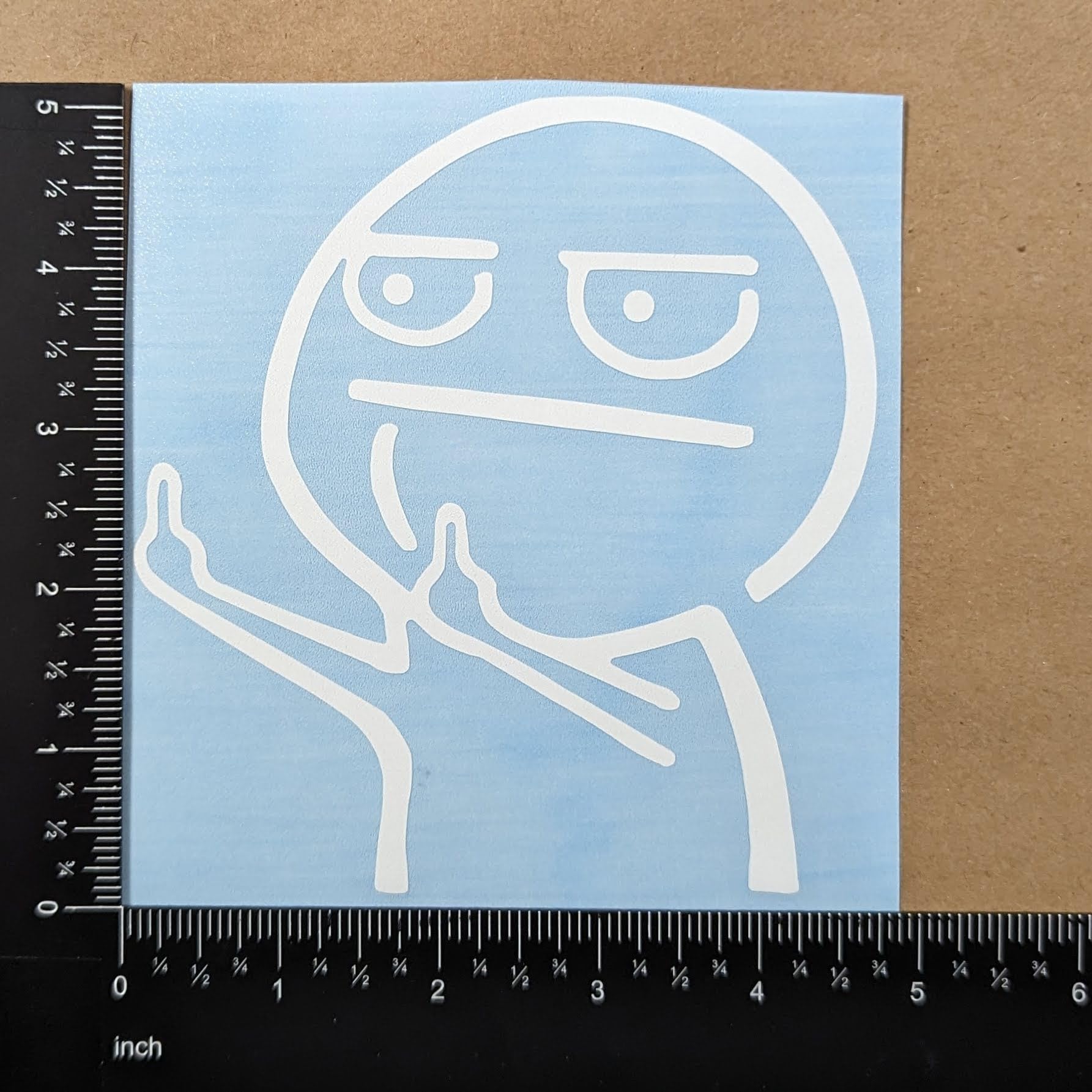 Middle Finger Meme Stick Figure Decal 4 Pack