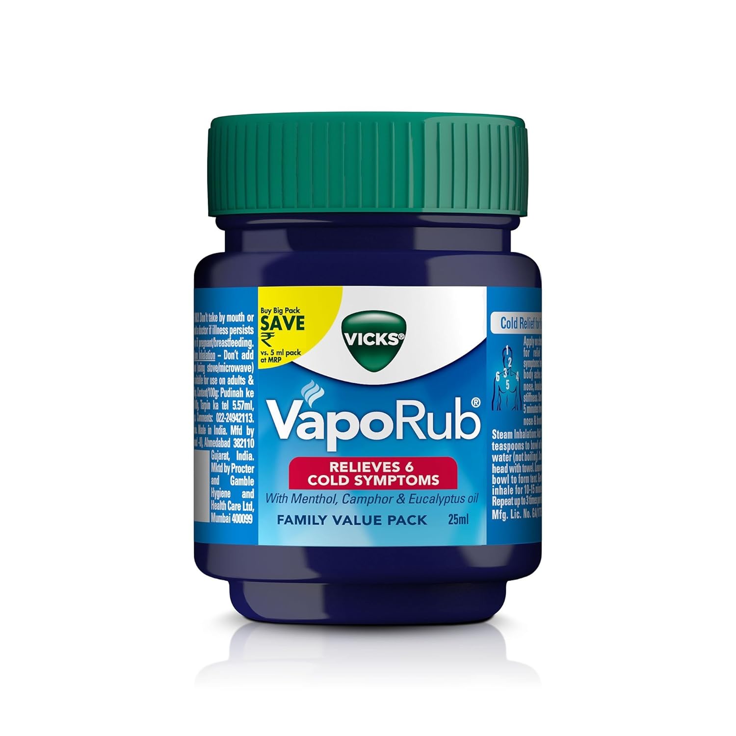 Vicks Vaporub Family Value Pack - 25 ml : Amazon.in: Health & Personal Care