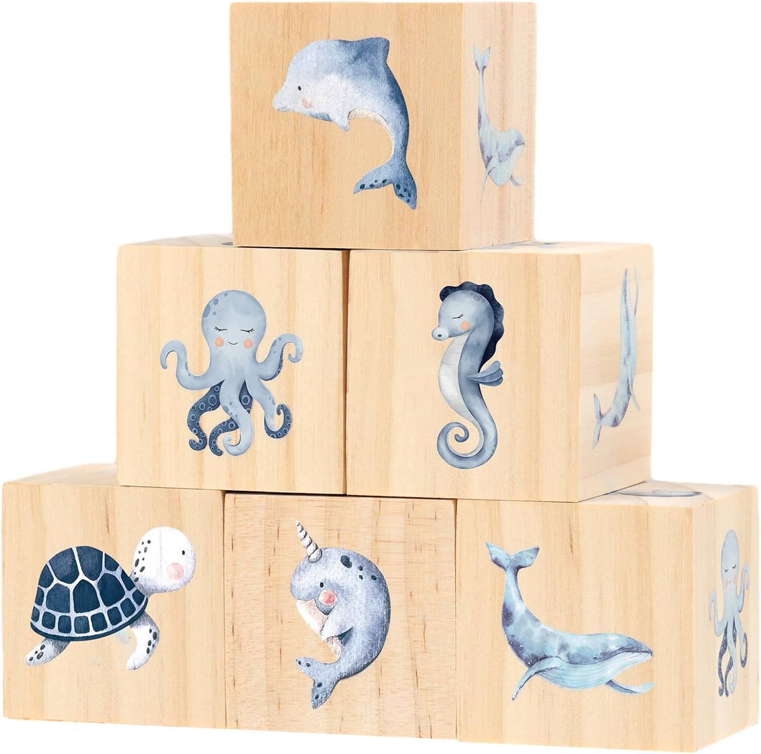 Amazon.com: Kigley 6 Pcs Nursery Decor for Girls & Boys - Ocean ...