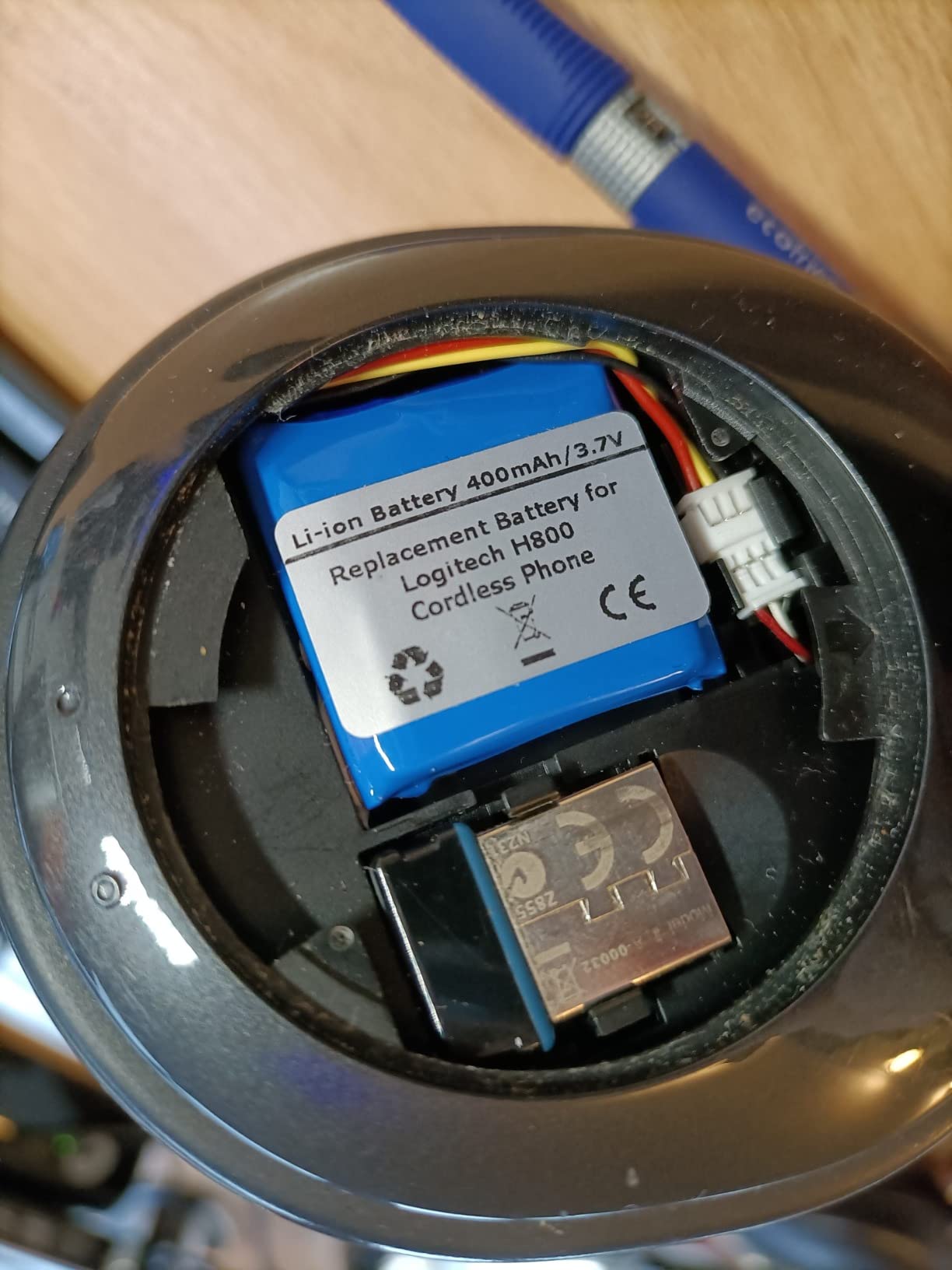 400mAh 3.7V Li-Polymer Replacement Battery For Logitec h H800 H820e ...