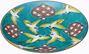 Amazon.co.jp: Blue Subura Kiln Old Kutani Blue Tsuru Karuta Figurine No ...