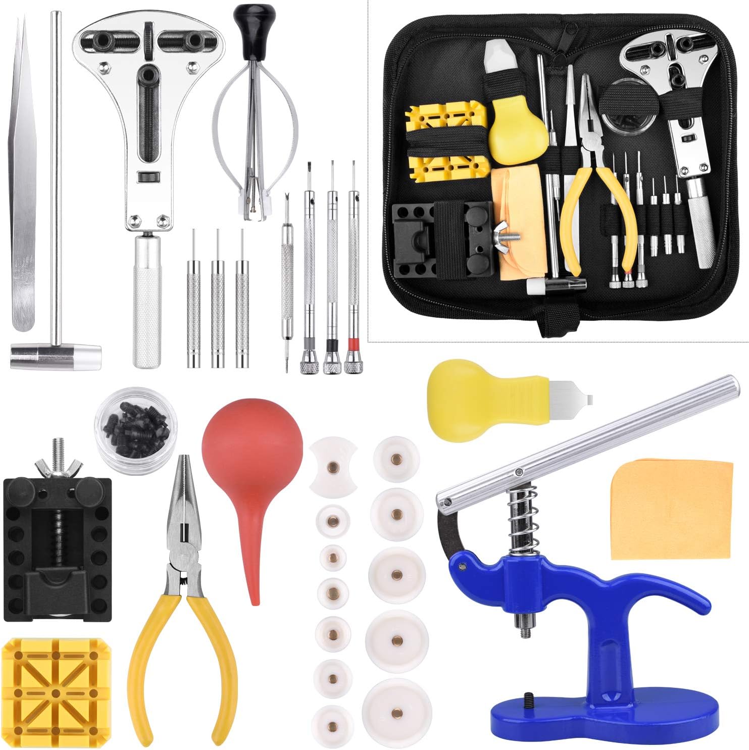 Amazon.com: Bundle of BYNIIUR Watch Repair Kit & Watch Press Set ...