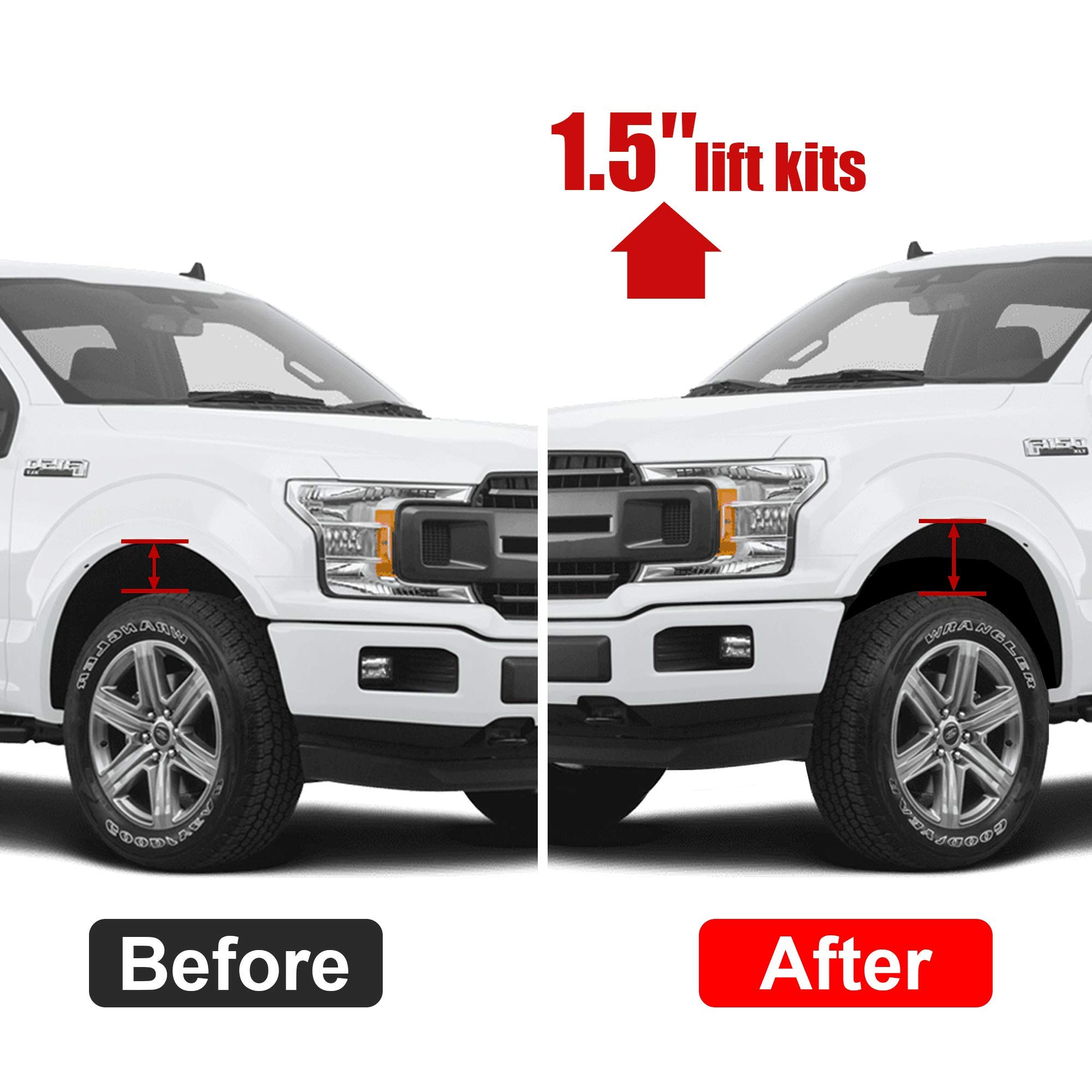 Snapklik.com : Leveling Kits 1.5 Inch For 2004-2024 F150 2WD 4WD,1.5 ...