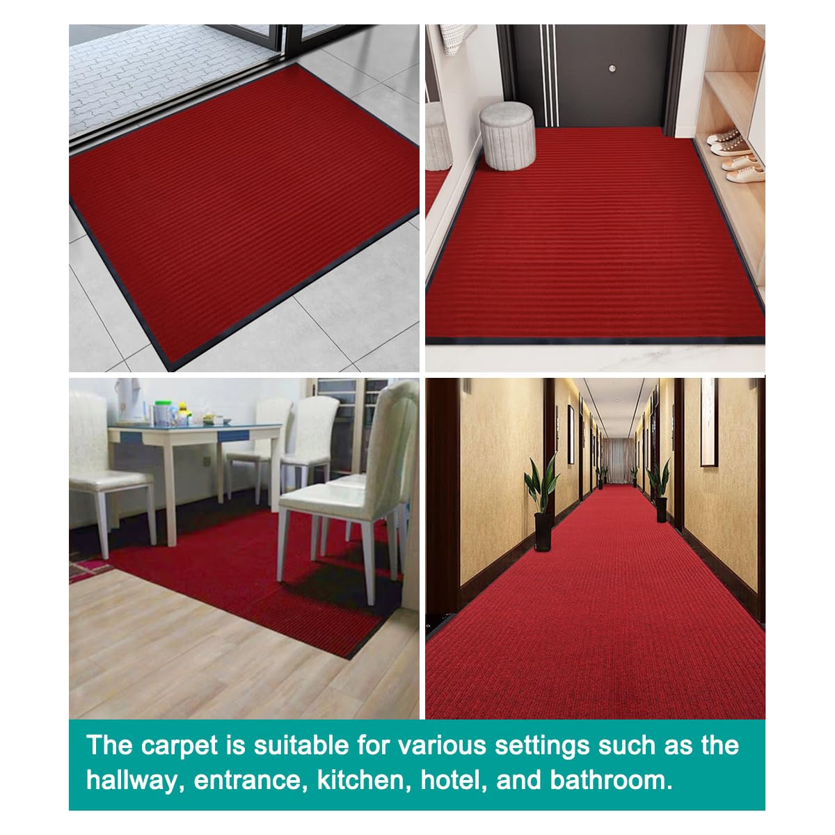 ITINA Door Mat About W3' x L10' Large Outdoor Indoor Mat Waterproof ...