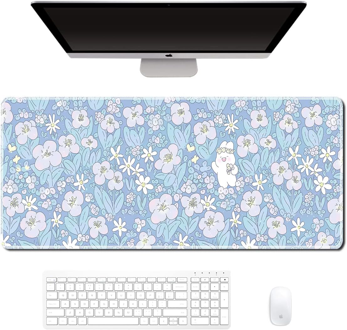 Amazon.com : Cityhermit Cute Computer Desk Mat for Keyboard Large Mouse ...