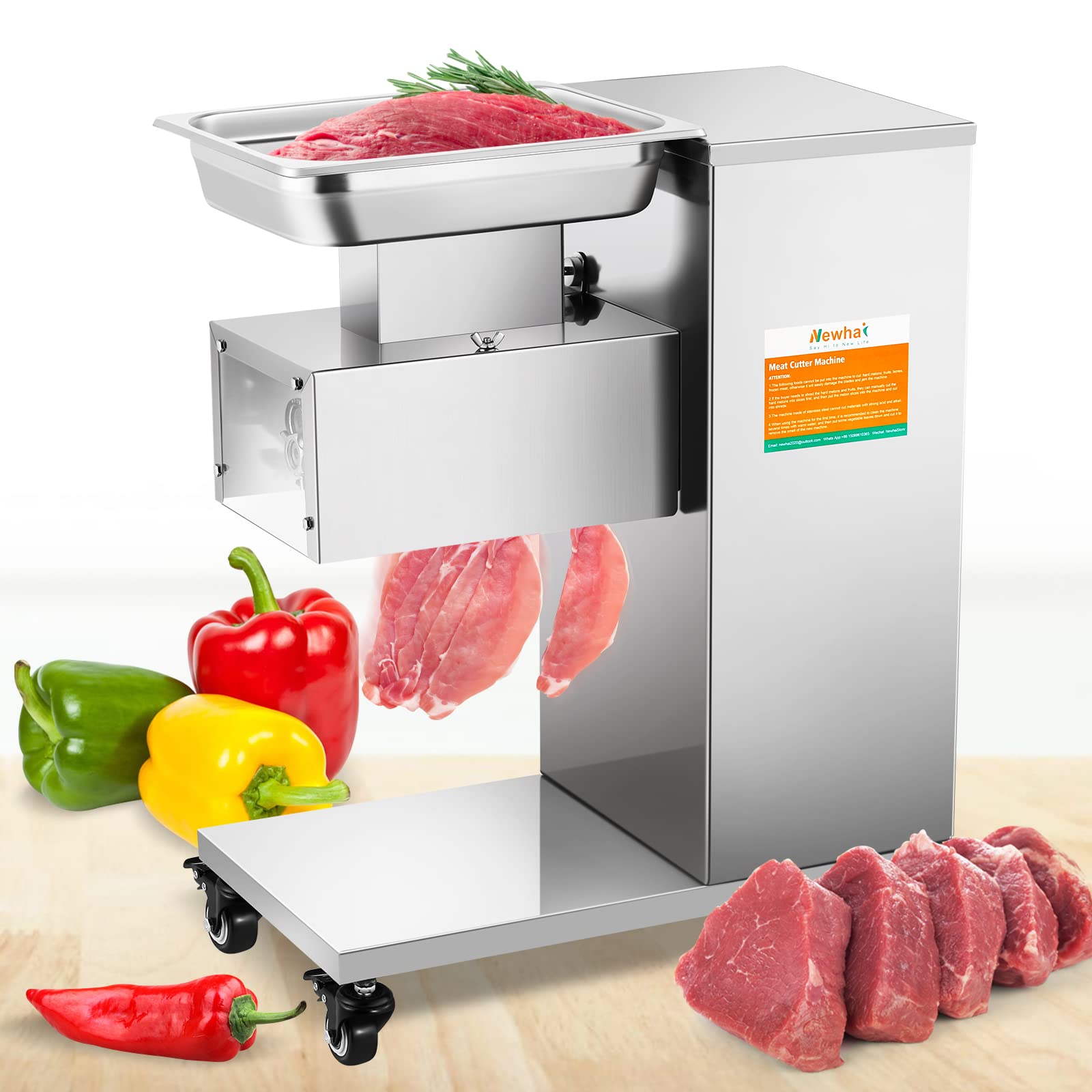 Snapklik.com : Newhai Commercial Meat Cutter Machine 550W ...