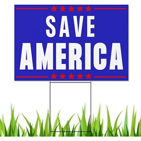 Amazon.com : SignPro Save America Sign 2024 | 24" x 18" Yard Sign ...
