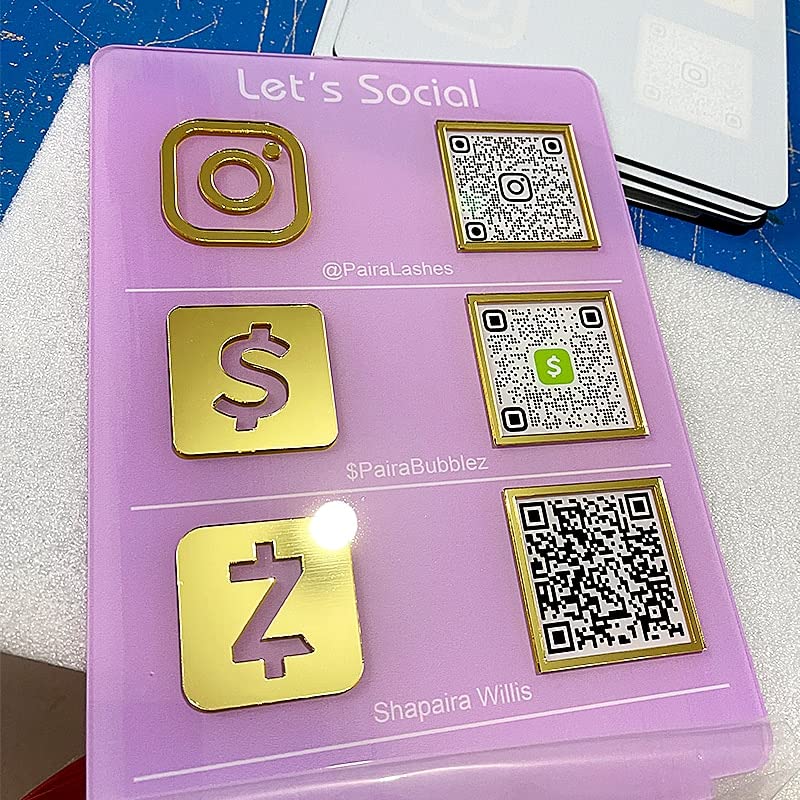Scannable QR Code Sign, Table QR Code Stickers for Business ...