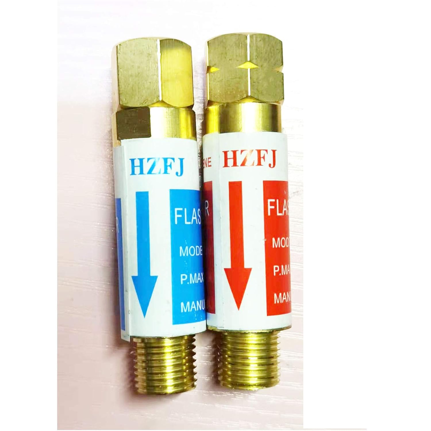 YOUHO Oxygen Acetylene Flashback Arrestors Set Regulator End 9/16-18 ...