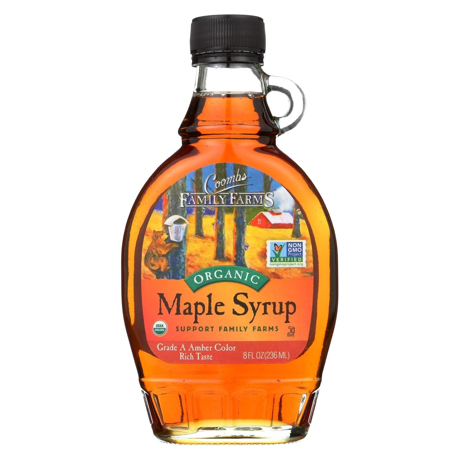 Amazon.com : Coombs Family Farms Grade A Dark Amber Maple Syrup, 8 ...
