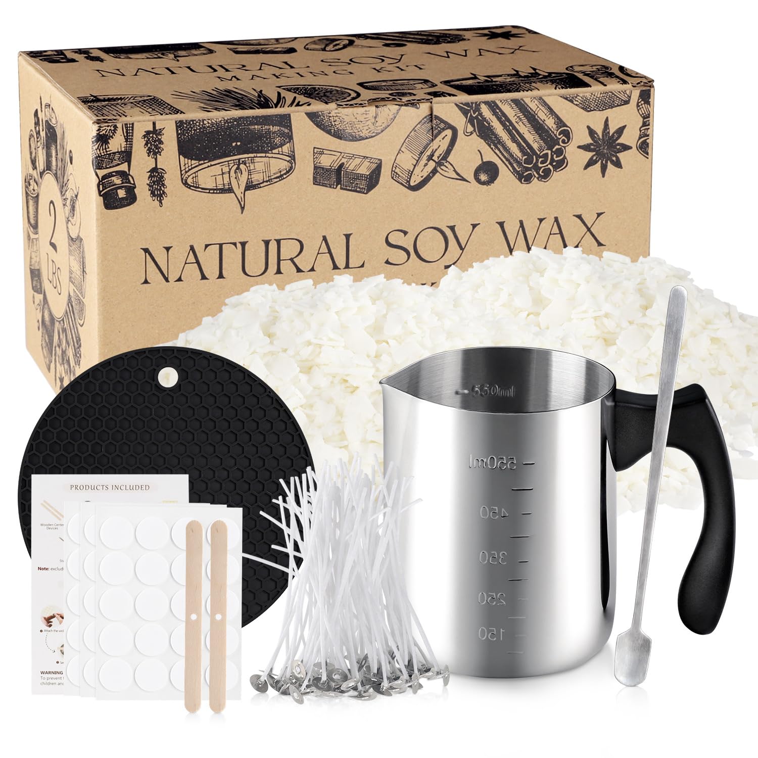 Wfmolcand Candle Making Kits for Adults,Beginner,Kids, Soy Wax, Making ...