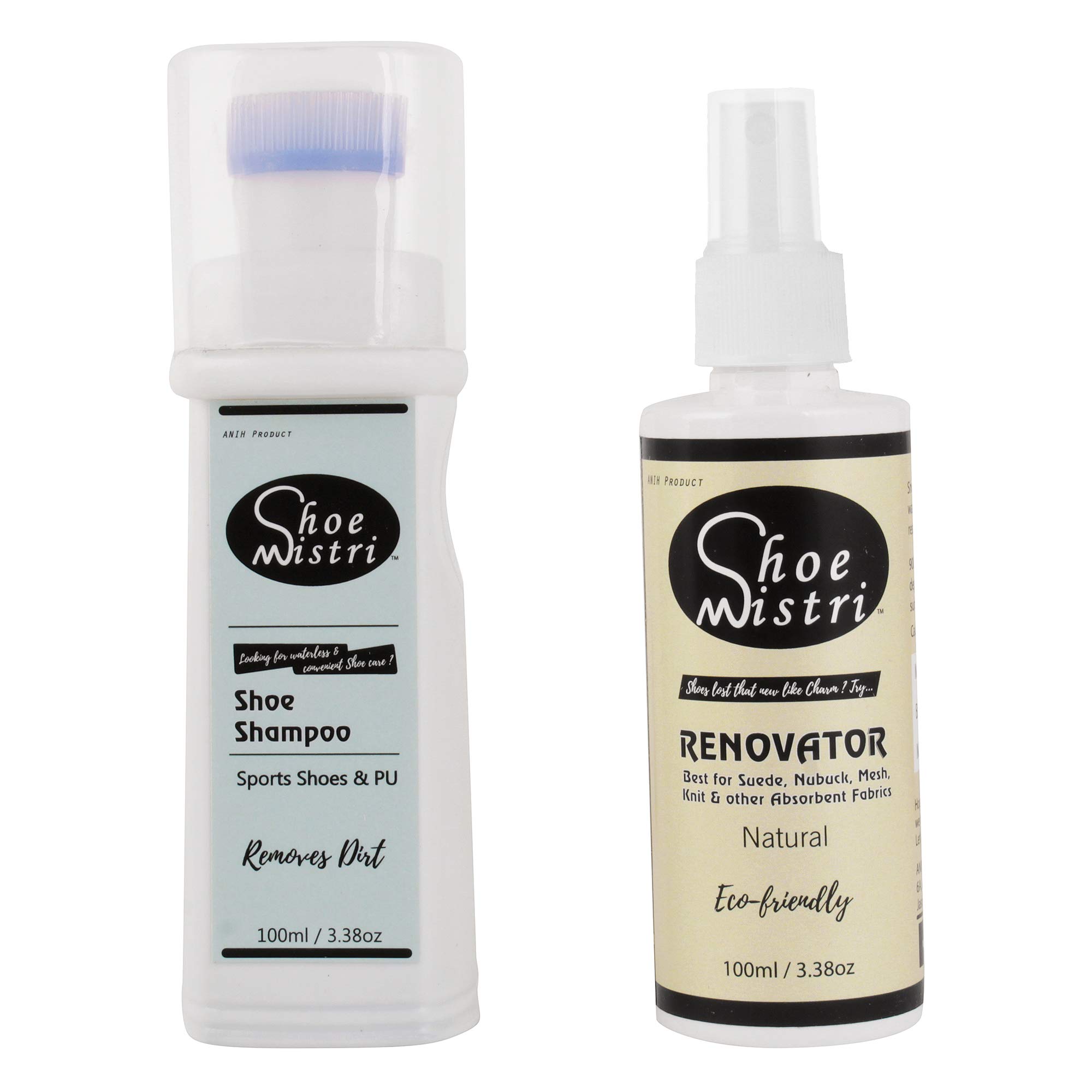 Shoe Mistri Shoe Cleaning Kit (Natural) - Pack of Shoe Shampoo & Shoe ...