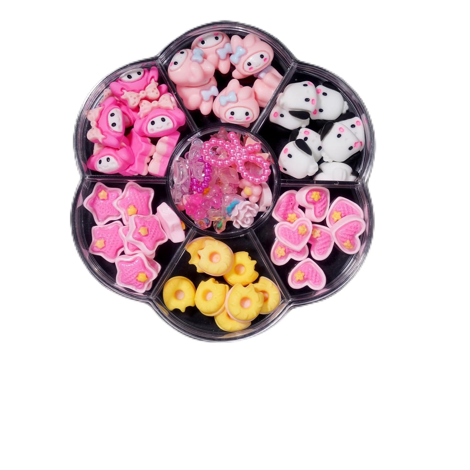 Amazon.com: CESUSME 3D Mix Pink Color Candy Nail Charms Sanrio Nail ...
