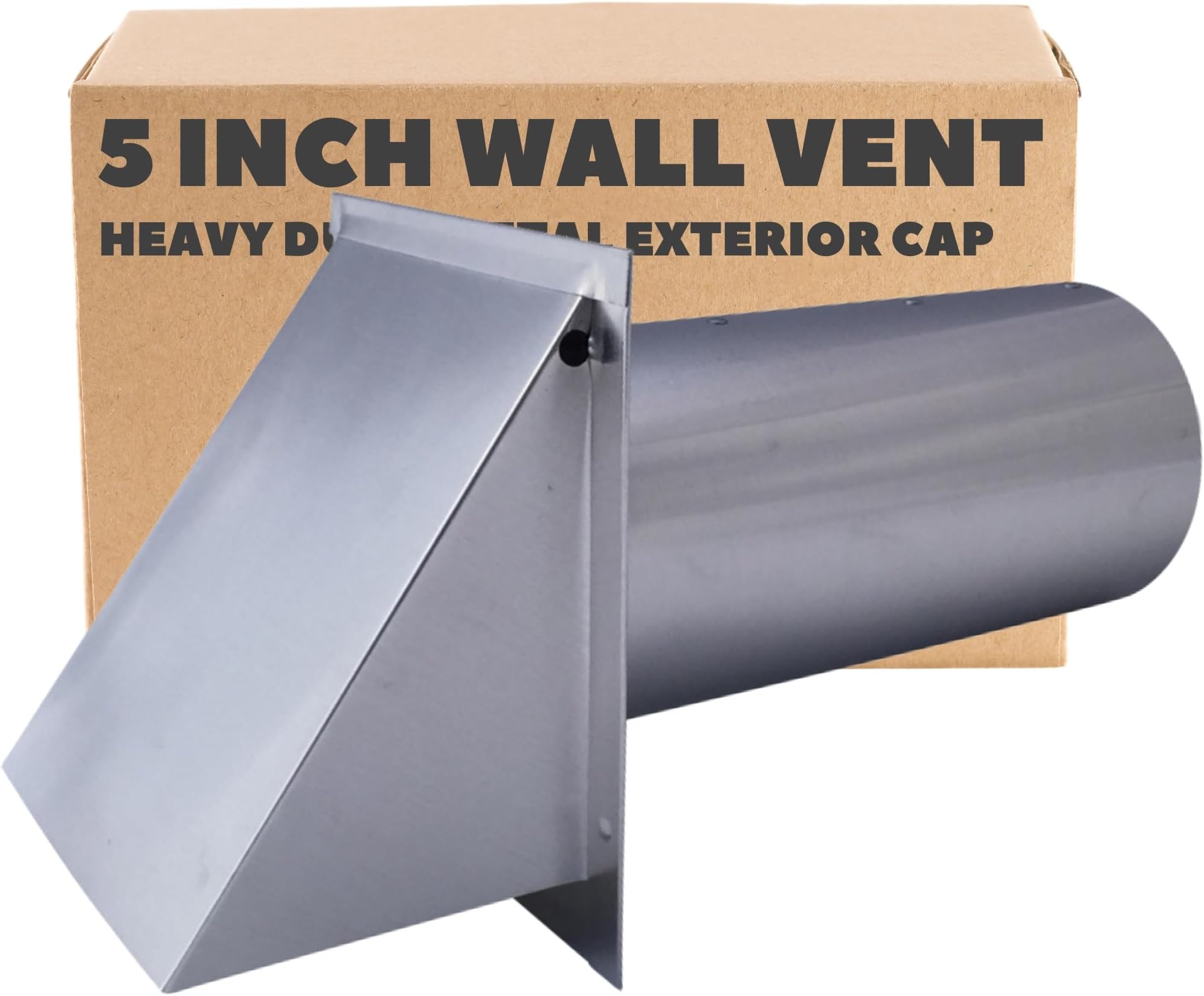 6 Inch Wall Vent Cap - Aluminum with Damper & Screen - Heavy Duty ...