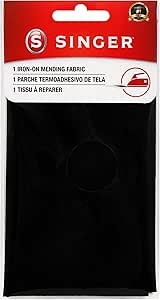Amazon.com: SINGER Iron-On Mending Fabric – Black – 7in x 16in : Arts ...