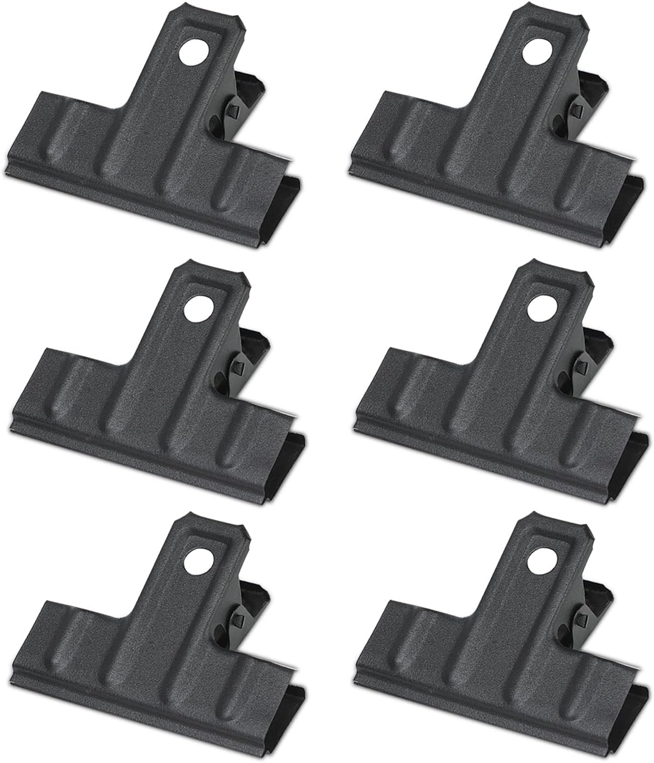 Bull Clips Large Thickened 6pcs, Black Metal Bull Clips Bulldog Clips 3 ...