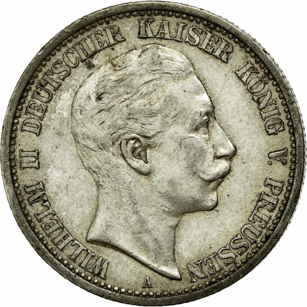 1891-1912 Zwei Kaisermark Silver German Coin. Issued Under Kaiser ...
