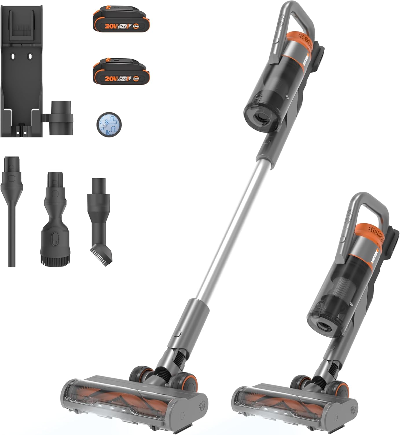 Amazon.com: WORX 20V Cordless Stick Vacuum, Powerful Cordless Vacuum ...