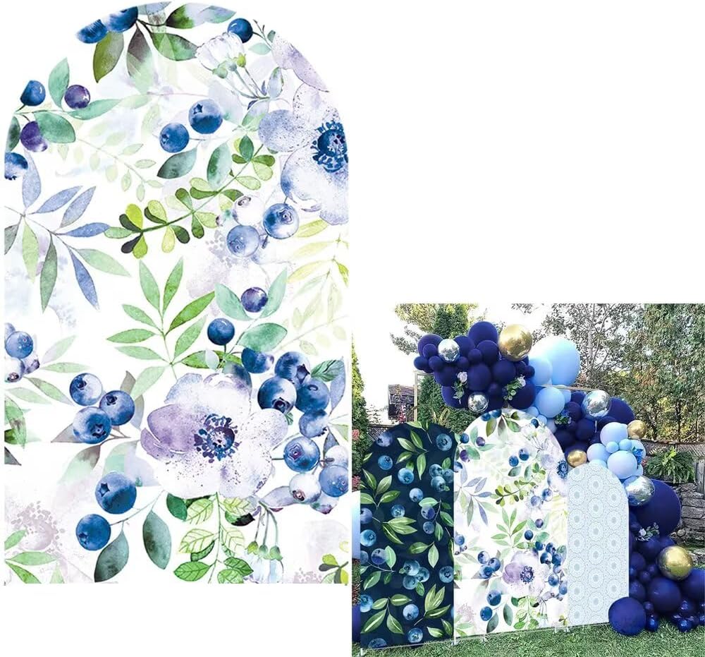 Amazon.com : AOSTO Blueberry Arch Backdrop Cover for Birthday Baby ...
