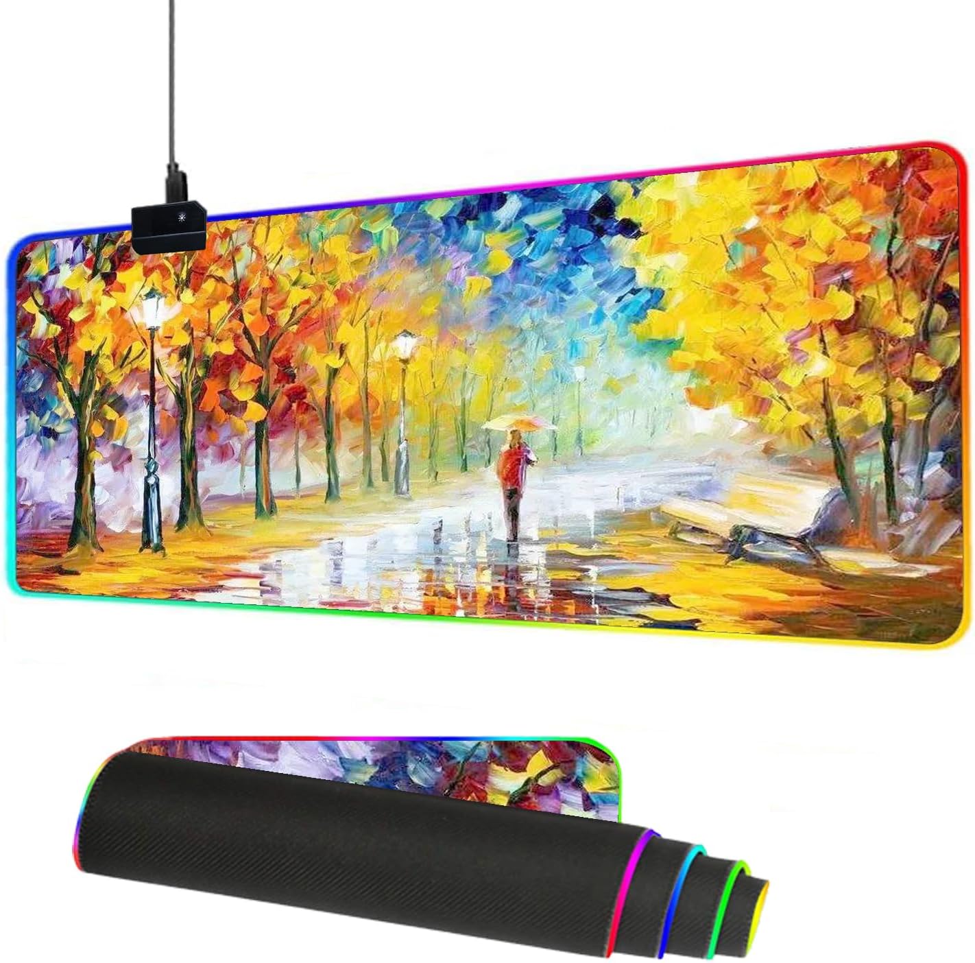 Amazon.com: RGB Mouse Pad, Led Gaming Mousepad Large Mouse Pad Led and ...