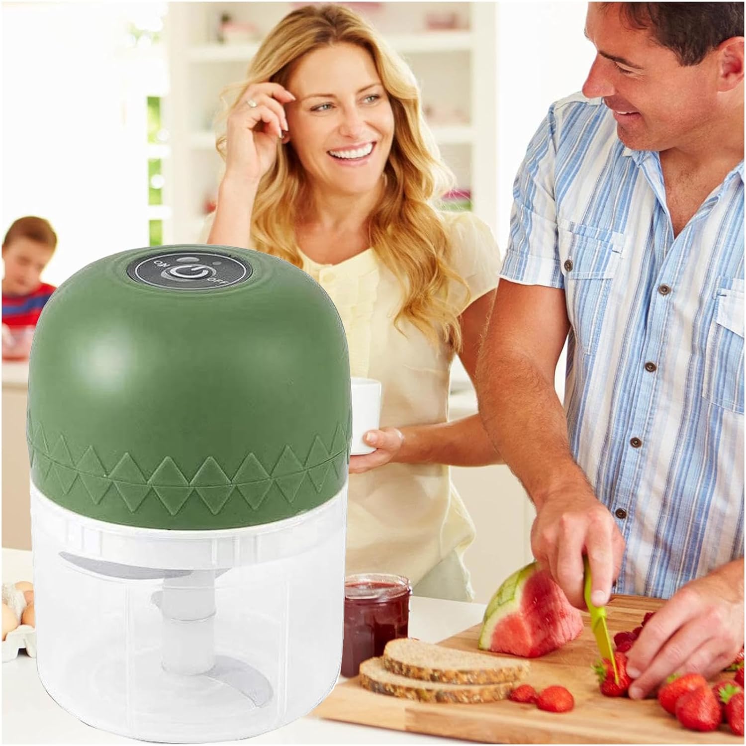 Amazon.com: 2Pcs Mini Onion Chopper, Electric Mini Food Chopper ...